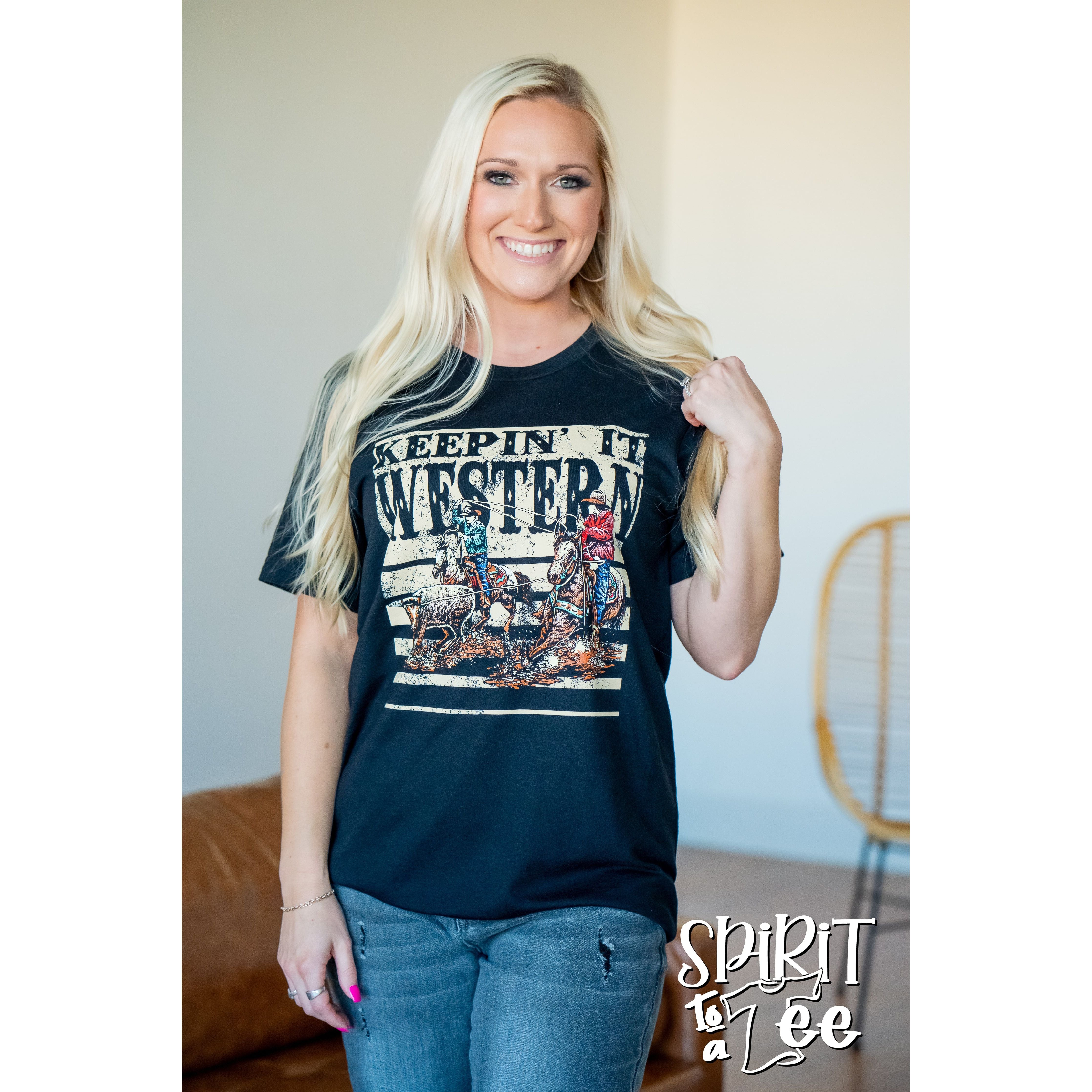 Keepin' It Western Team Roper Tee – Spirit to a Tee